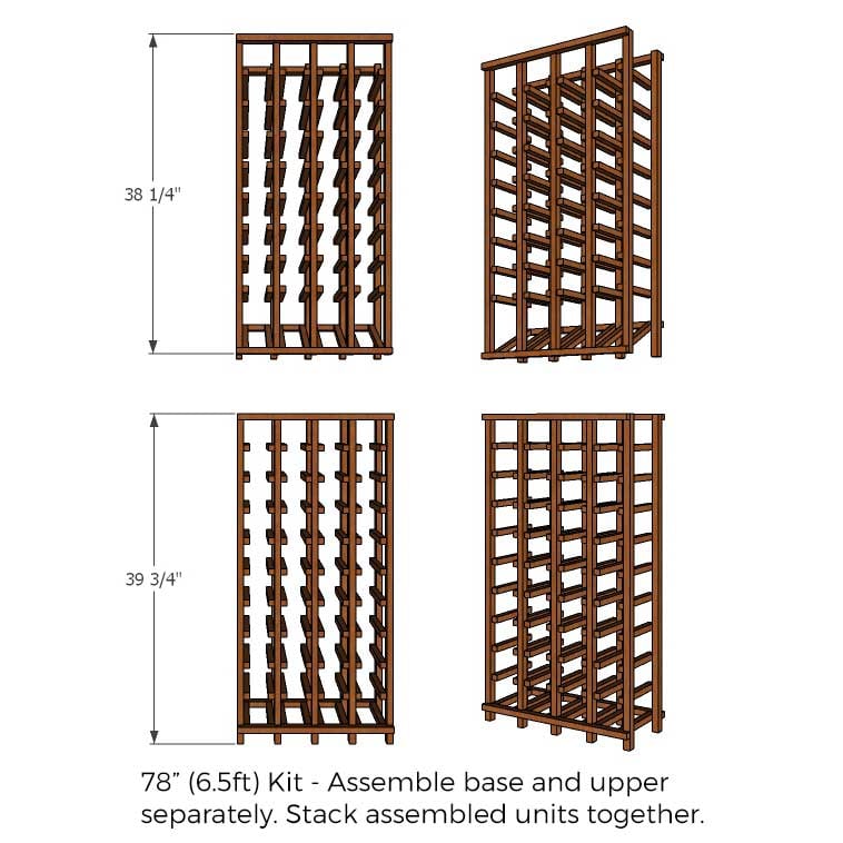 Prestige Series 6.5ft Wine Rack Kit Assembly Instructions