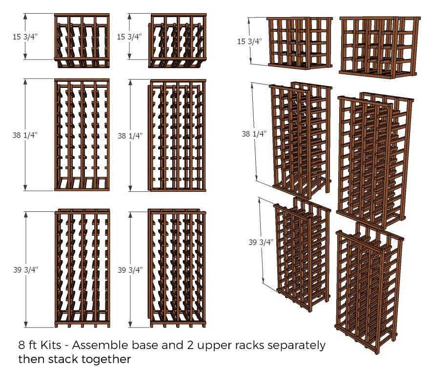 Prestige Series 8ft Wine Rack Kit Assembly Instructions